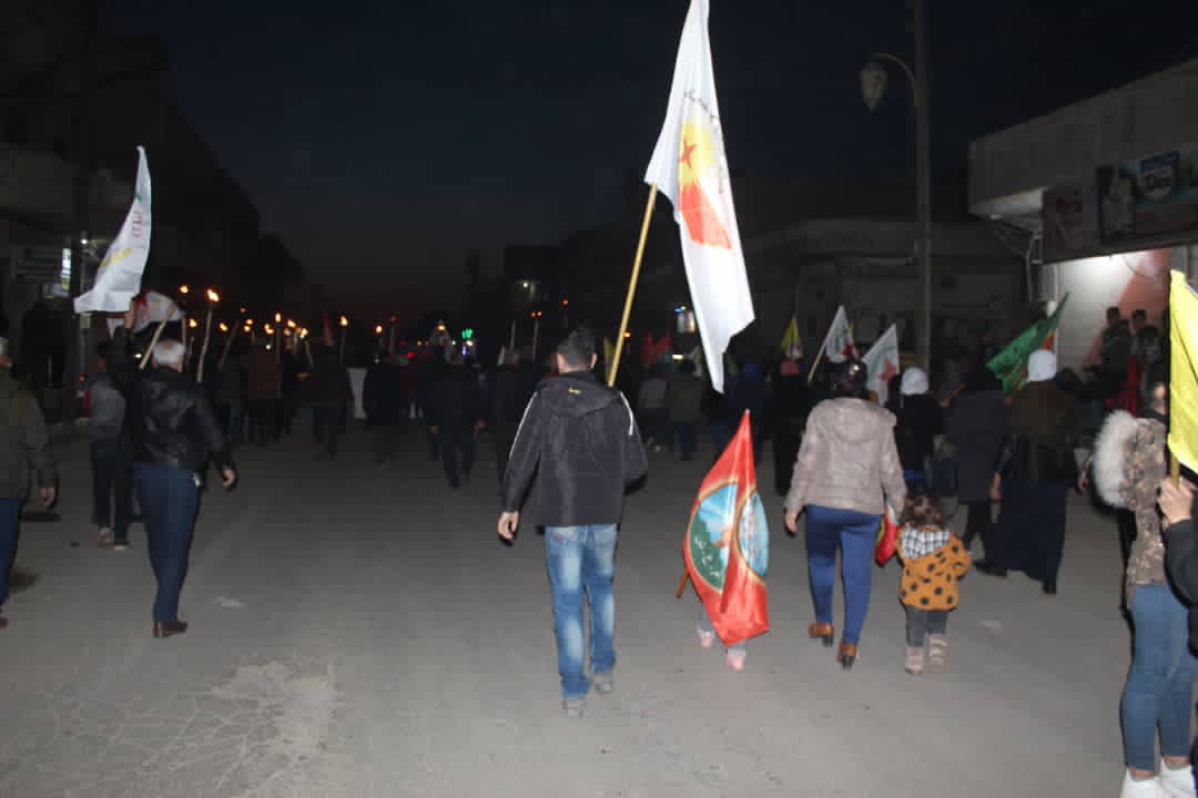 Demonstrations In Qabre Hewore In North And East Syria Denounce Blatant